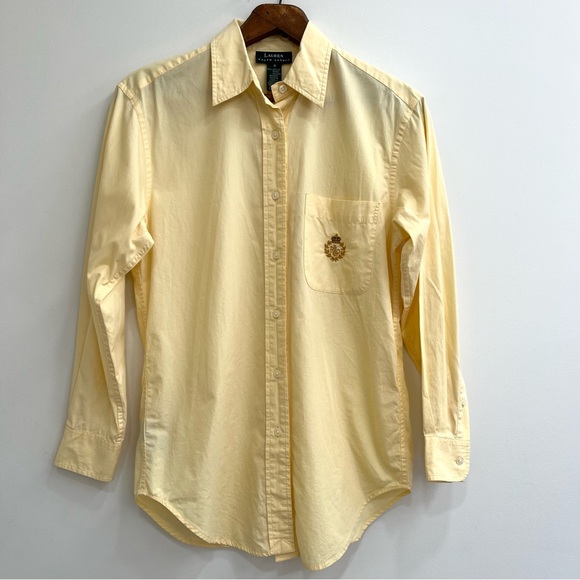 Lauren Ralph Lauren | Tops | Lauren Ralph Lauren Butter Yellow Button ...